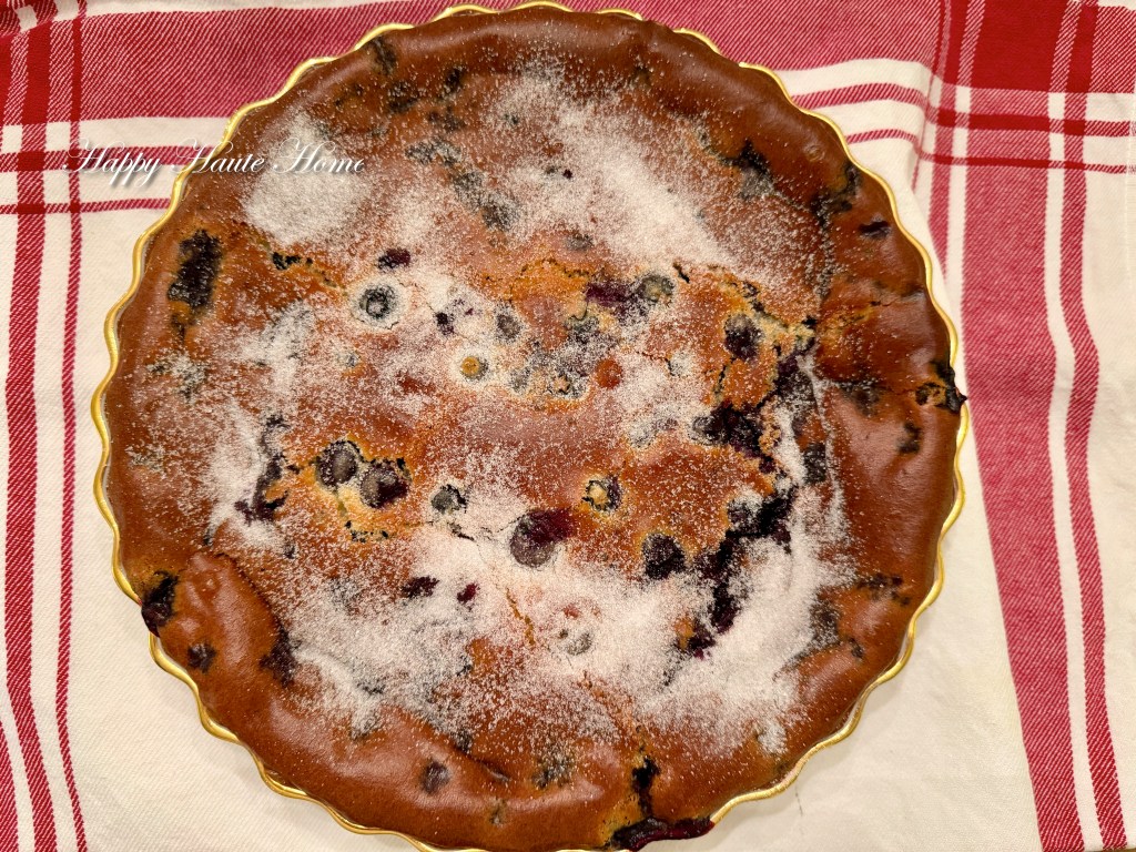 My Dad's (French Chef) Blueberry Flan Recipe - Happy Haute Home